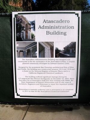 Atascadero Administration Building Historical Marker