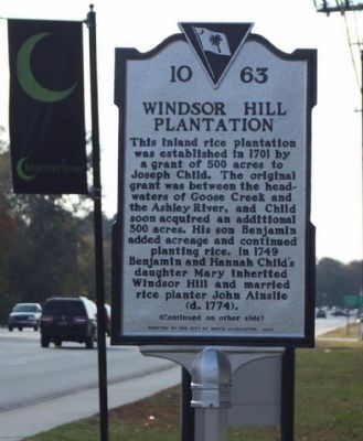 Windsor Hill Plantation Historical Marker