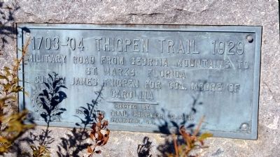 1703-’04 Thigpen Trail 1929 Historical Marker