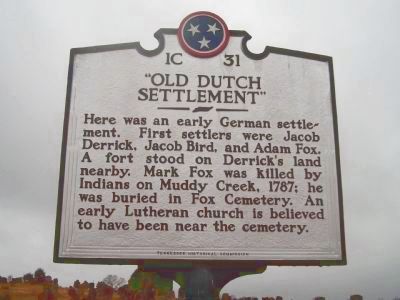 "Old Dutch Settlement" Historical Marker