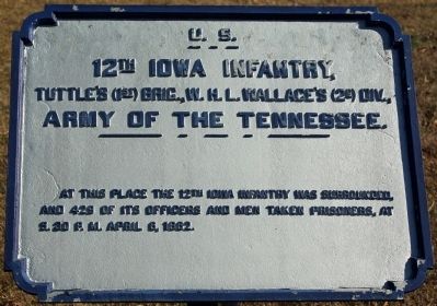12th Iowa Infantry Historical Marker