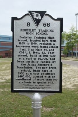 Berkeley Training High School Historical Marker