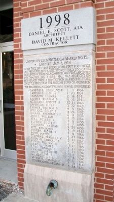 First Post Office in Springfield Historical Marker
