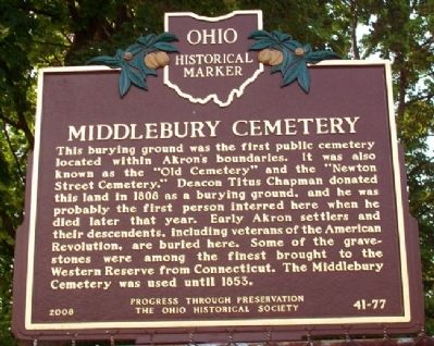 Middlebury Cemetery Historical Marker