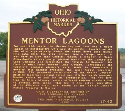 Mentor Lagoons Historical Marker