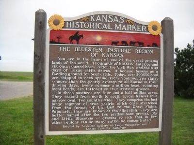 The Bluestem Pasture Region of Kansas Historical Marker