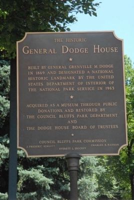 The Historic General Dodge House Historical Marker