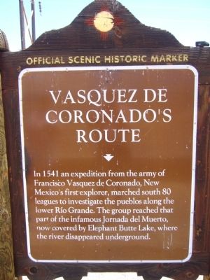 Vásquez de Coronado’s Route Historical Marker