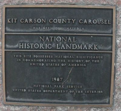 Kit Carson County Carousel Historical Marker