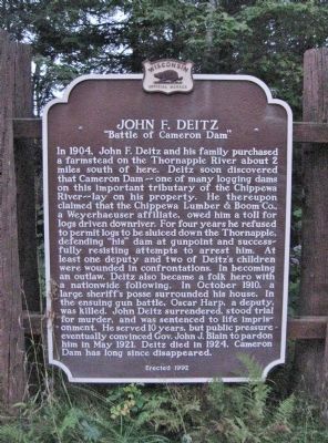 John F. Deitz Historical Marker