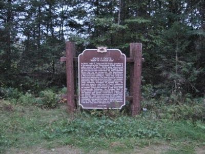 John F. Deitz Historical Marker