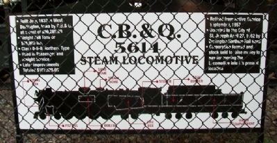 C. B. & Q. 5614 Steam Locomotive Historical Marker