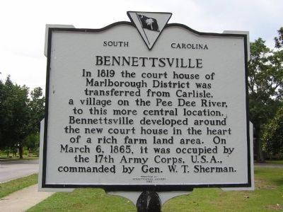 Bennettsville Historical Marker
