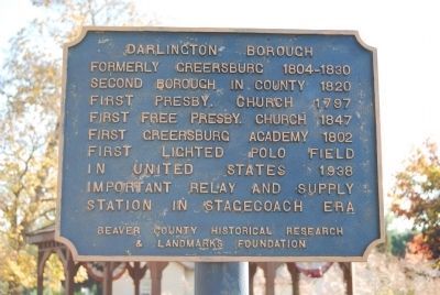 Darlington Borough Historical Marker
