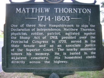 Matthew Thornton Historical Marker