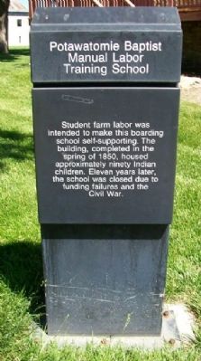 Potawatomie Baptist Manual Labor Training School Historical Marker