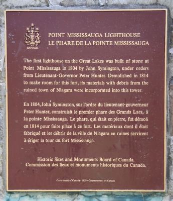 Point Mississauga Lighthouse Historical Marker