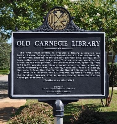 Old Carnegie Library Historical Marker