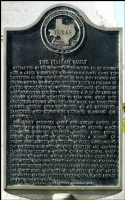 The Italian Vault Historical Marker
