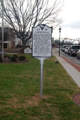 Simpsonville Historical Marker