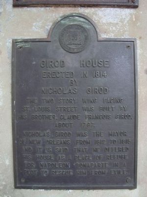 Girod House Historical Marker