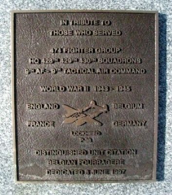 474th Fighter Group Historical Marker