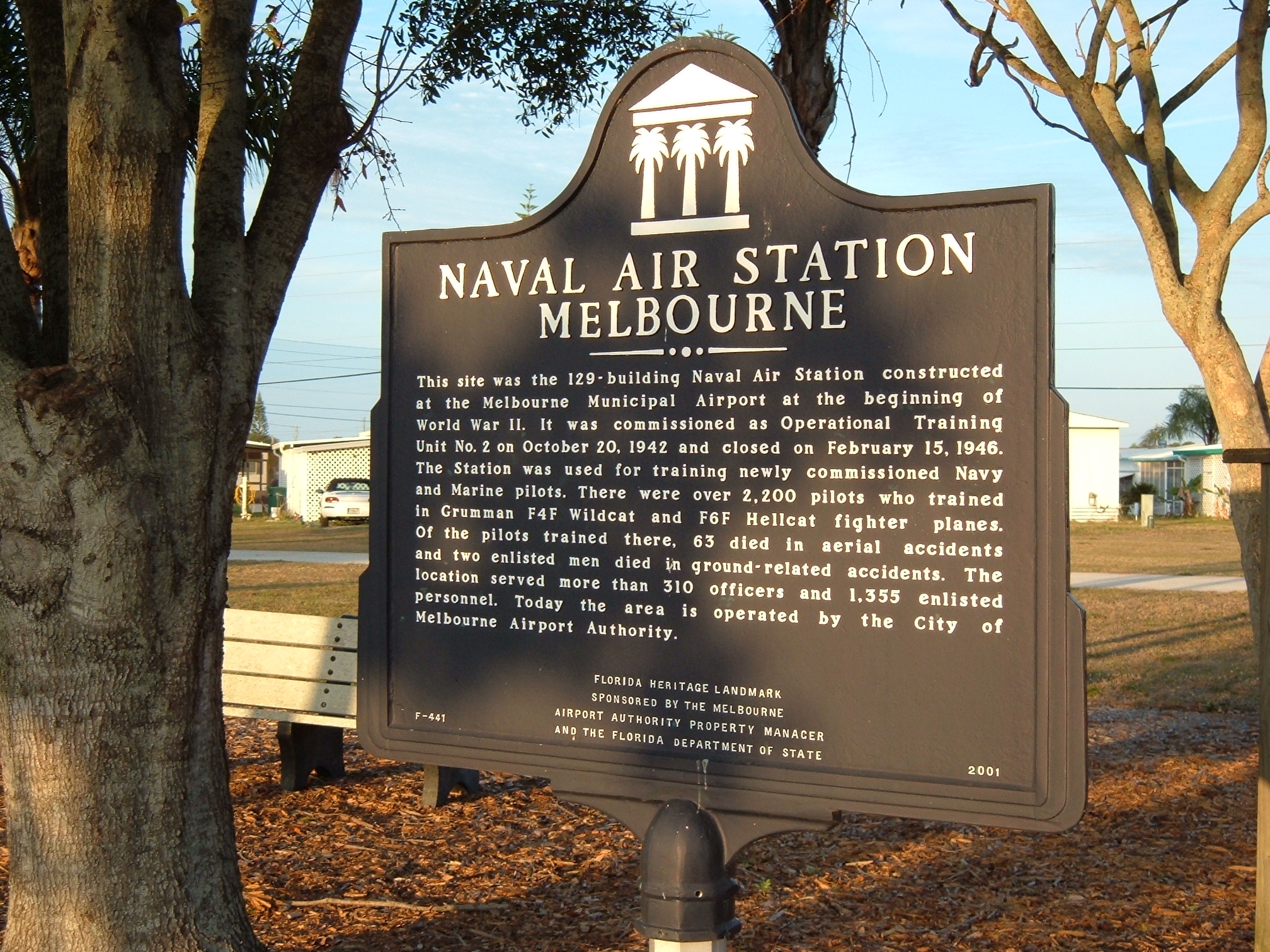 Photo: Naval Air Station Melbourne Marker
