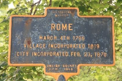 Rome Historical Marker