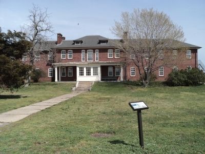 Barracks, School, Headquarters Historical Marker