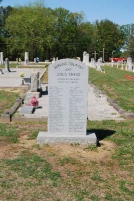 Flat Rock Cemetery Veterans Monument Historical Marker
