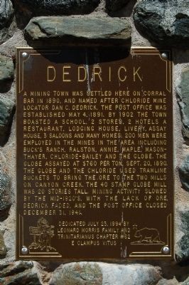 Dedrick Historical Marker