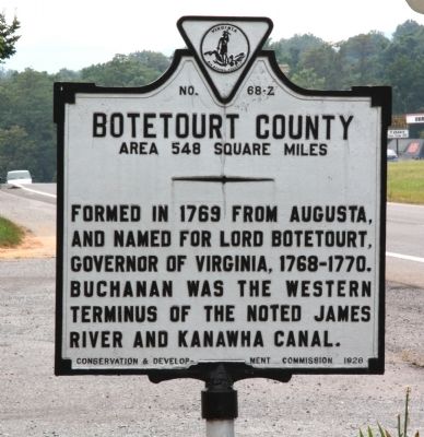 Botetourt County / Bedford County Historical Marker
