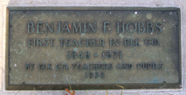 Photo: Benjamin F. Hobbs Marker