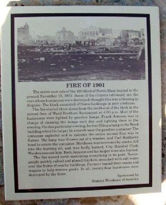 Fire of 1901 Historical Marker