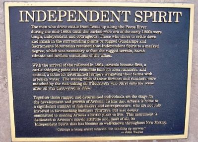 Independent Spirit Historical Marker