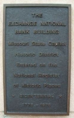 The Exchange National Bank Building Historical Marker