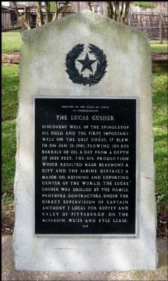 The Lucas Gusher Historical Marker
