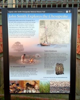 John Smith Explores the Chesapeake Historical Marker