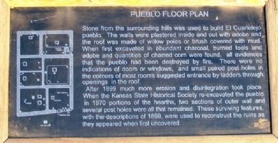 Pueblo Floor Plan Historical Marker