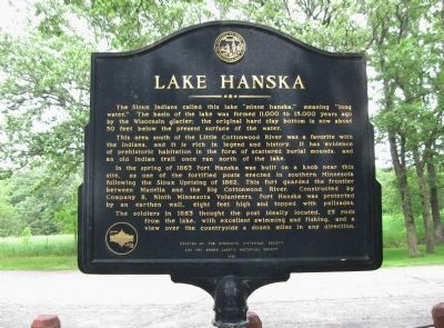 Lake Hanska Historical Marker