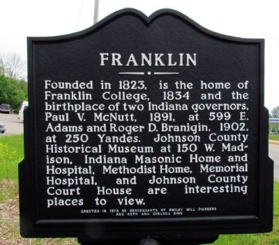 Franklin Historical Marker