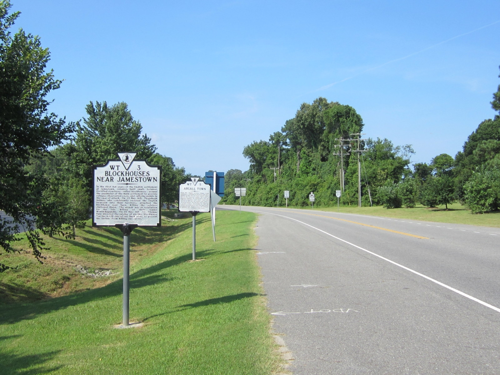 Photo: Blockhouses Near Jamestown Marker