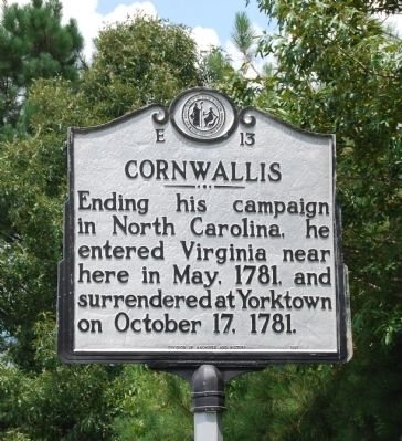 Cornwallis Historical Marker