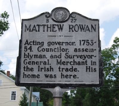 Matthew Rowan Historical Marker