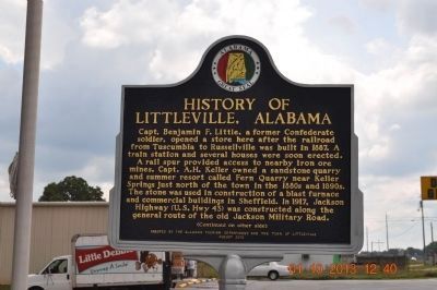 History of Littleville, Alabama Historical Marker