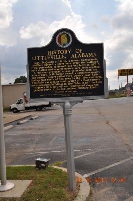 History of Littleville, Alabama Historical Marker