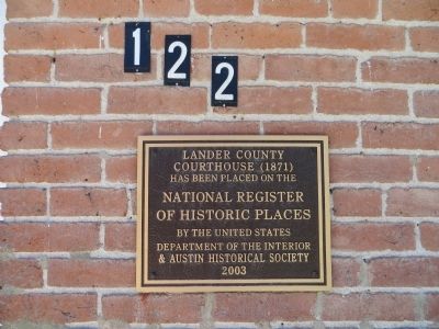 Lander County Courthouse Historical Marker