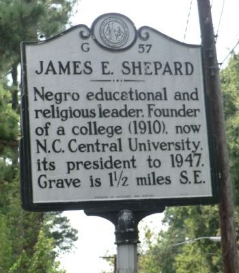 James E. Shepard Historical Marker