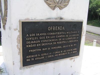 Monument to the Honduran Soldier During the "100 Hours War", a War Memorial