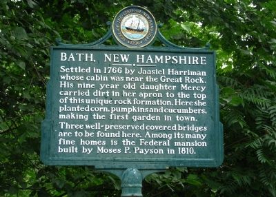 Bath, New Hampshire Historical Marker